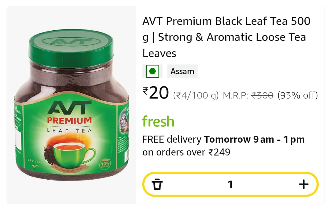 Fresh : AVT Premium Black Leaf Tea 500 g | Desidime