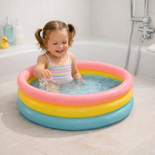Toy Imagine Baby Bath Tub 0–3 Years | 2 Feet Round Pool 34" X 10 ...