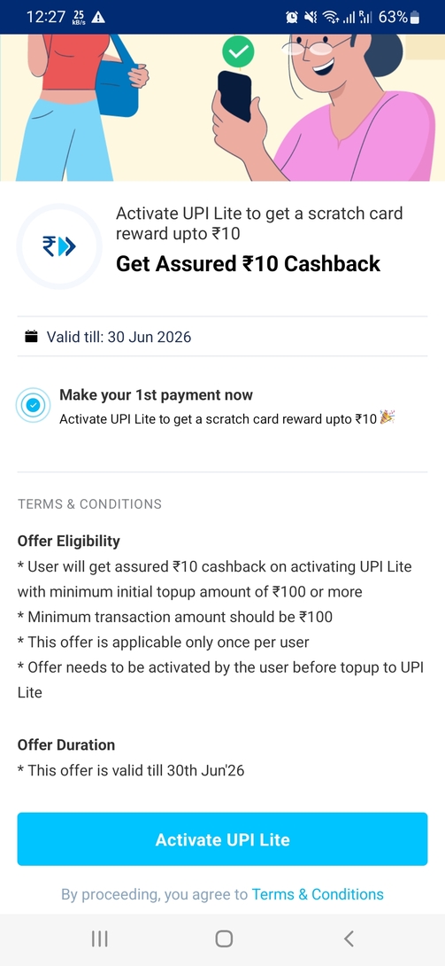 Paytm Activate UPI Lite to Get Assured ₹10 Cashback scratch card | Desidime