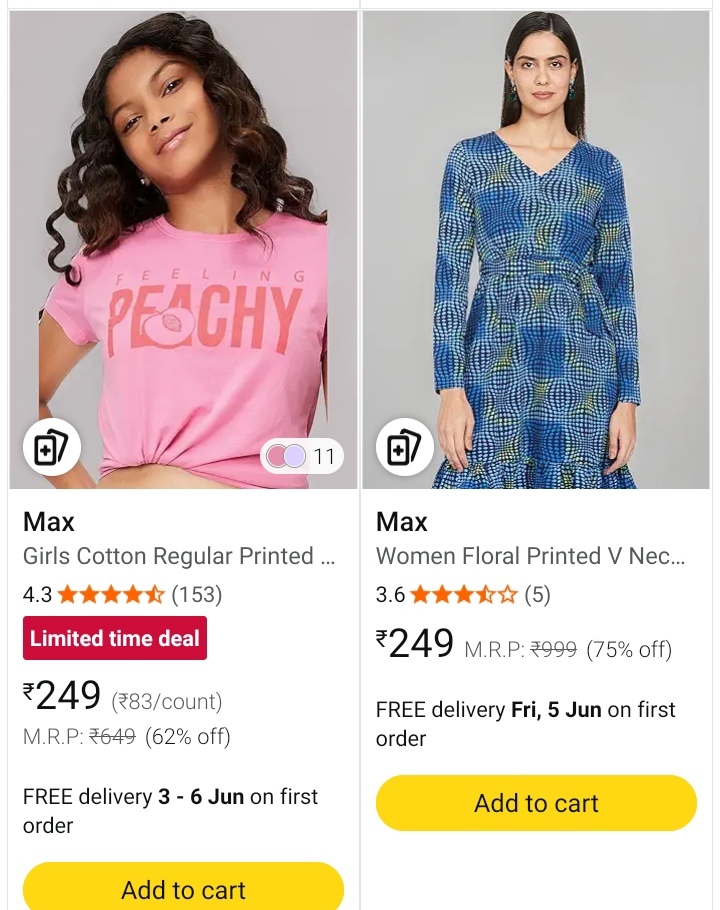 Amazon: Max Clothing | Upto 75% OFF | Desidime