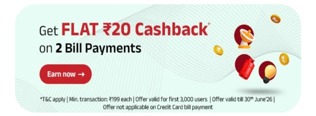 ABCD: Get FLAT ₹20 Cashback on 2 Bill Payments | Desidime