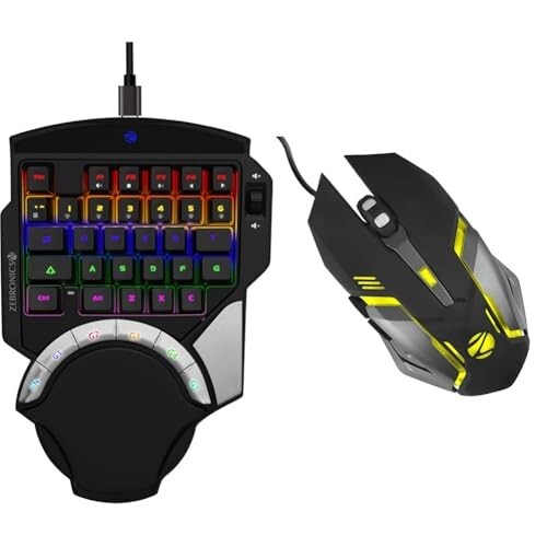 ZEBRONICS Zeb-Max Atom One-Handed RGB Gaming Mechanical USB Keyboard ...