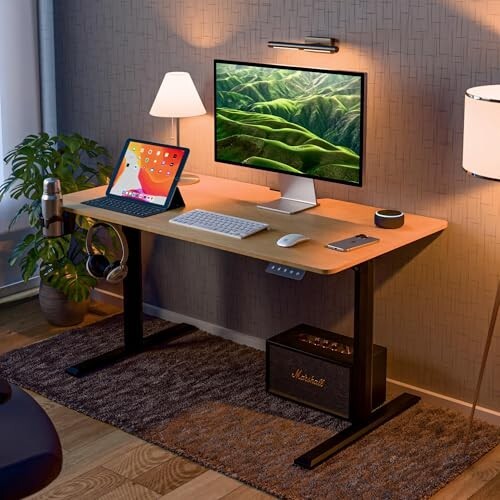 Green Soul Imperium Height Adjustable Table for Office Work (GreyOak ...