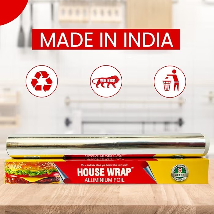 House Wrap Aluminium Foil 18 Meters Total for Food Packing | Desidime