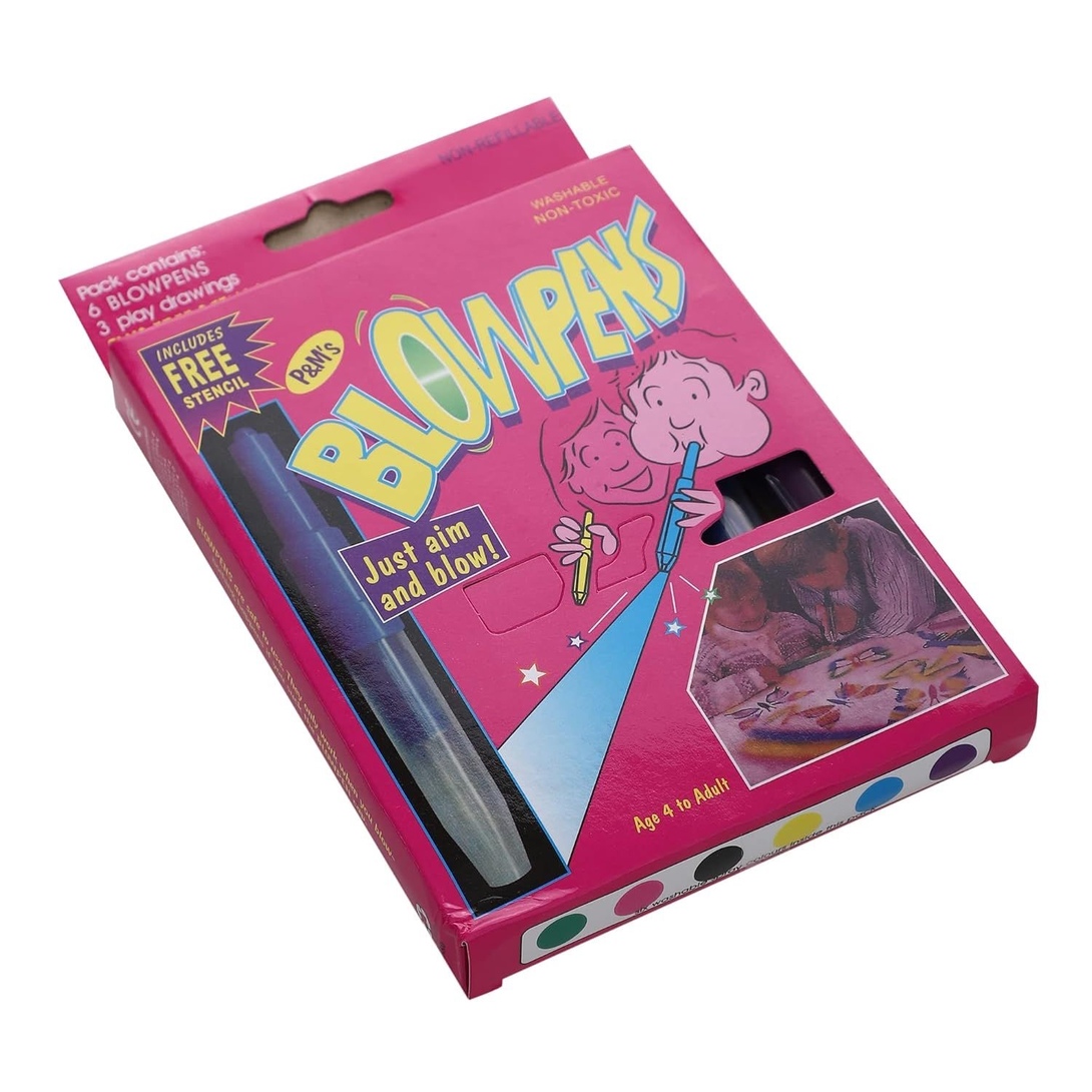 RUHI'S CREATIONS Color Spray Magic Blow Pen Set of 6 | 3 Drawing Sheets ...