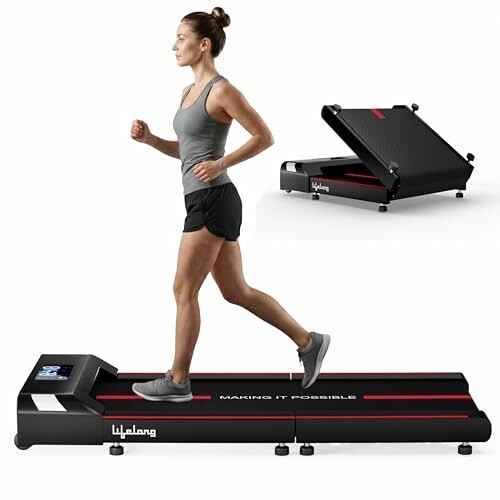 Lifelong Motorized 4.5 HP Foldable Walking Pad for Home | Treadmill for ...