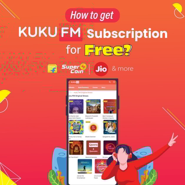 Kuku FM Premium Subscription for Free at Rs.1! 100% OFF Discount Code | DesiDime