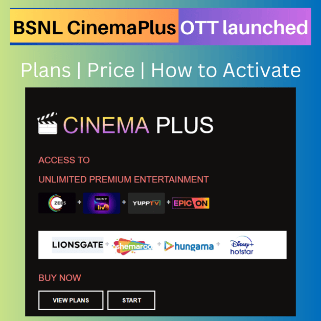 BSNL CinemaPlus OTT launched: Plans, Price, How to Activate | DesiDime