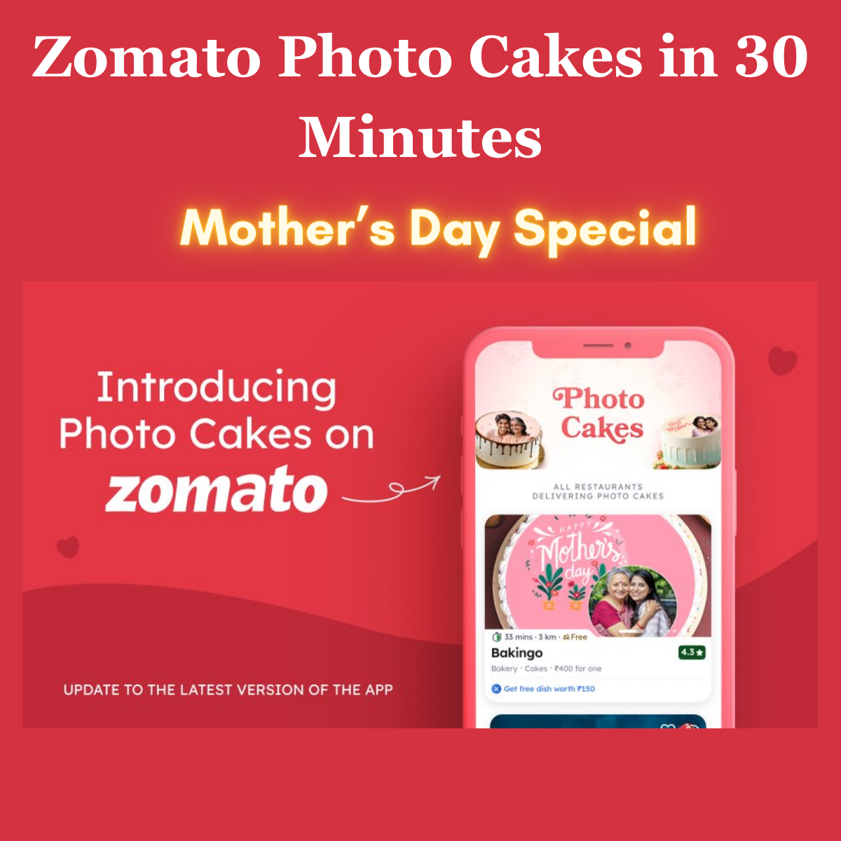 Zomato Photo Cakes in 30 Minutes! Price, Cities Covered & How to Order ...
