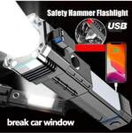 Hammer Torch LED Flashlight Long Distance Beam Range with Power BankZ44 ...