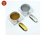Metallic Chrome Powder, 2 Jars Nail Art Mirror Glitter Effect Chrome ...