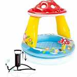 Toy Imagine Combo Mushroom Baby Pool Built-in Shade with Double Quick ...