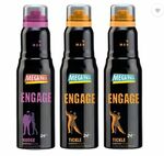 Engage Deo Combo 1 Nudge 220ml and 2 Tickle 220ml, Spicy Fragrance ...