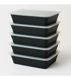 Reusable Food Container with Lid 750ml - Pack of 25 Disposable Packing ...