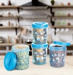 Joyo Spacio Container Printed Set (4 Pieces, Blue) (Location Specific ...