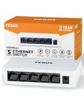 FEDUS Ethernet Switch, Gigabit 1000Mbps 5 Port Gigabit Ethernet Splitter, Plug & Play, Desktop ...